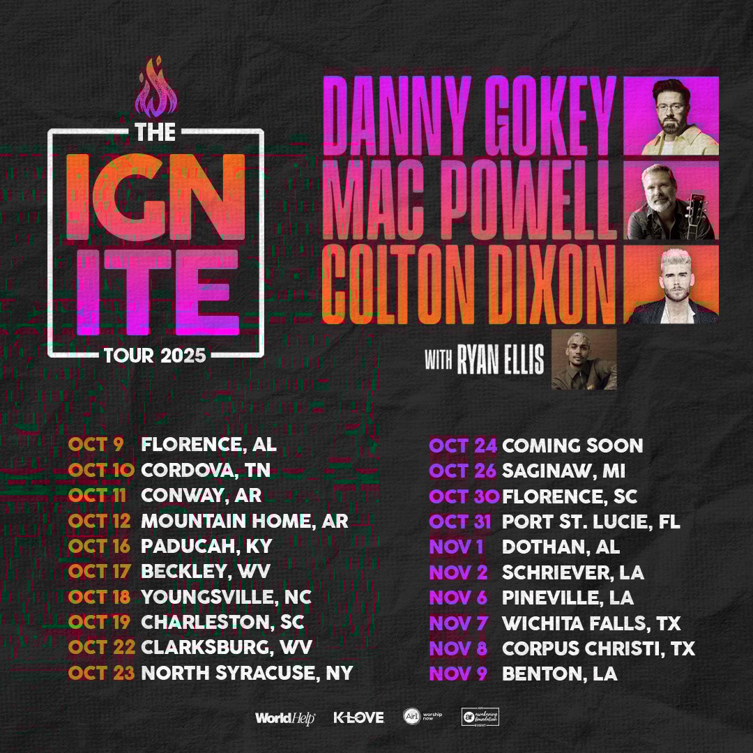 Colton Dixon Announces Ignite Tour With Danny Gokey and Mac Powell